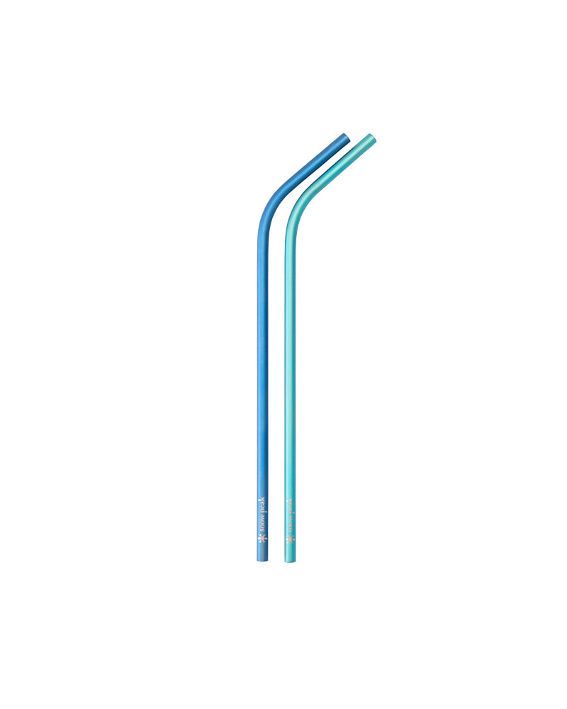 Blue Bendy Straw